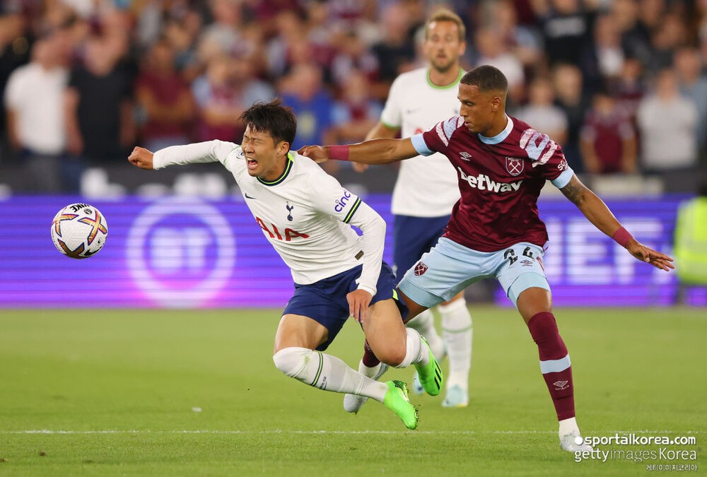 [EPL 5R] ‘손흥민 풀타임’ 토트넘, 웨스트햄과 1-1 무승부...5경기 무패