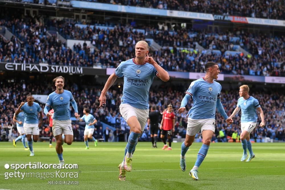 [EPL 9R] ‘홀란-포든 해트트릭’ 맨시티, 맨유에 6-3 완승…식스 앤 더 시티