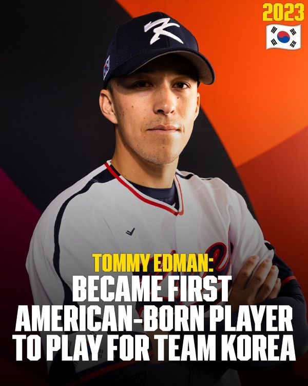 토미 '현수' 에드먼, 다시 태극마크 달까? WBC 공식 SNS에 韓 대표팀 유니폼 착용 사진 공개…어머니의 나라 위해 또 뛰나