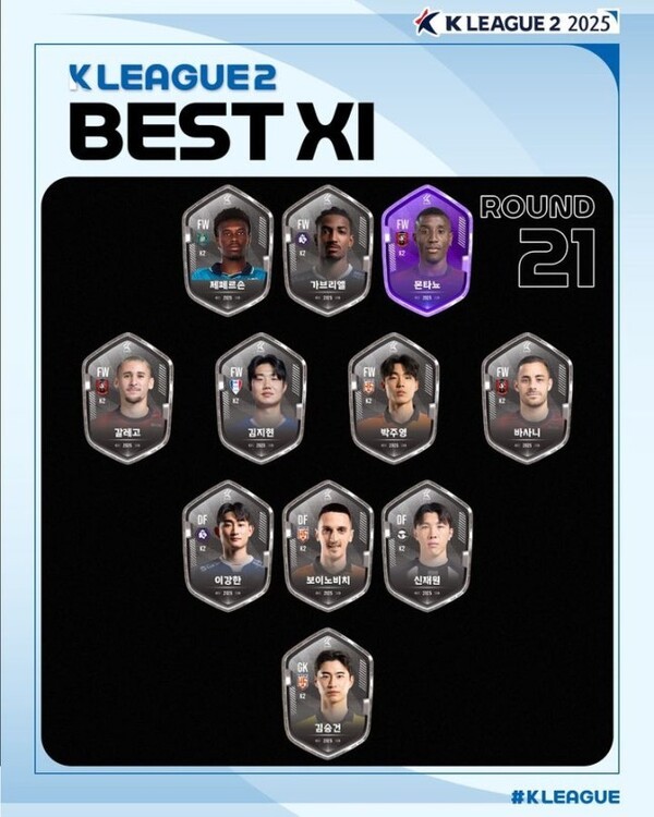 [공식발표] 길이 남을 원더골 폭발! 린가드, K리그1 22라운드 MVP...K리그2는 몬타뇨